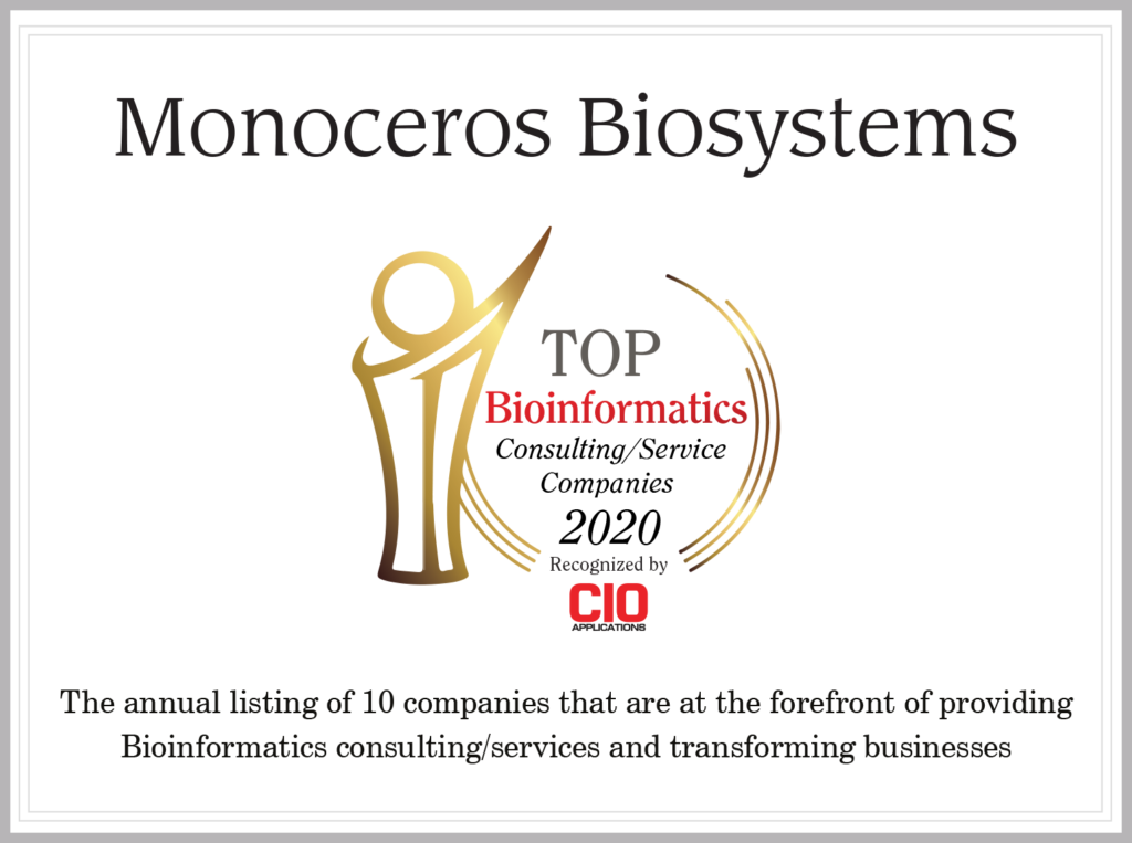 Monoceros Biosystems has been selected as a top 10 bioinformatics ...